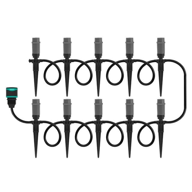 VONROC Vandingssystem - 15mtr | 3-i-1 | Dryp, Spray & Tåge ...