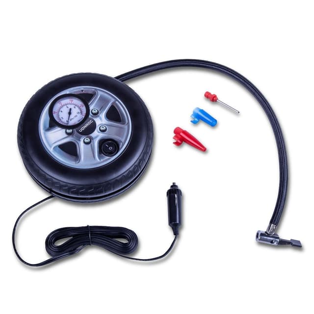 VONROC Kompressor 12V - Minikompressor til bilen | Med manometer - Inkl ...