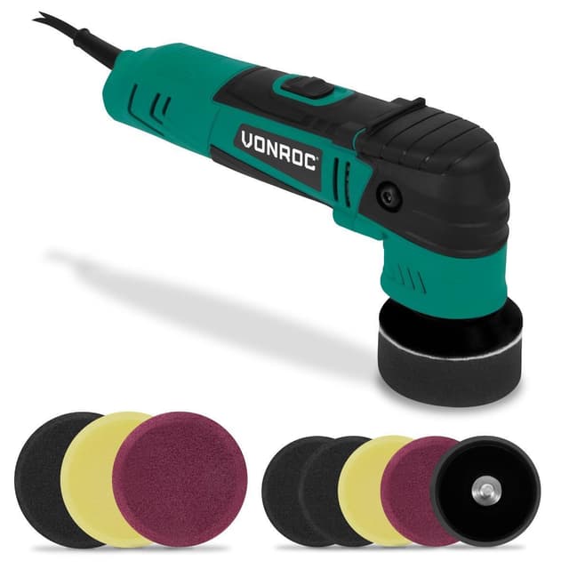VONROC Polermaskin 400W – Dubbelverkande Polermaskin – 50mm & 75mm ...