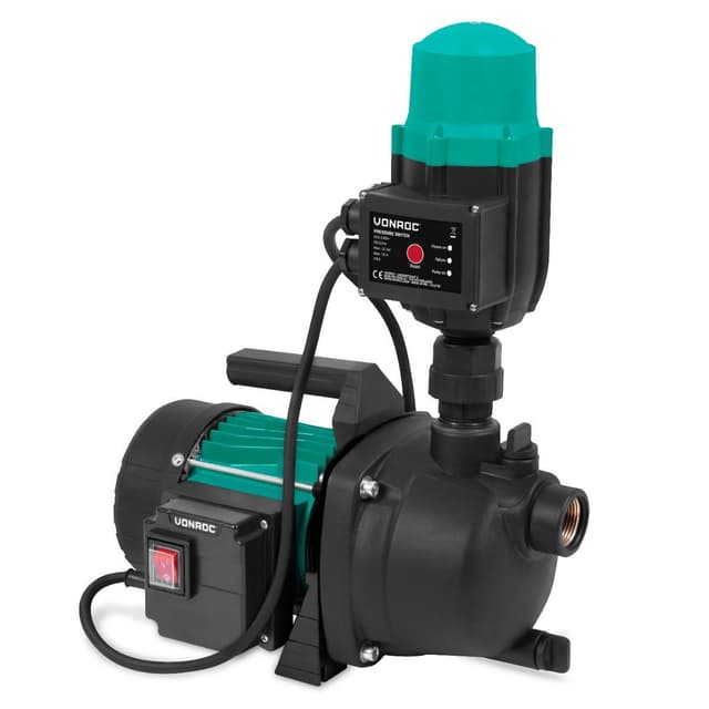 VONROC Hydroforpump Automatisk 800W – Självsugande Pump 3300L/h ...