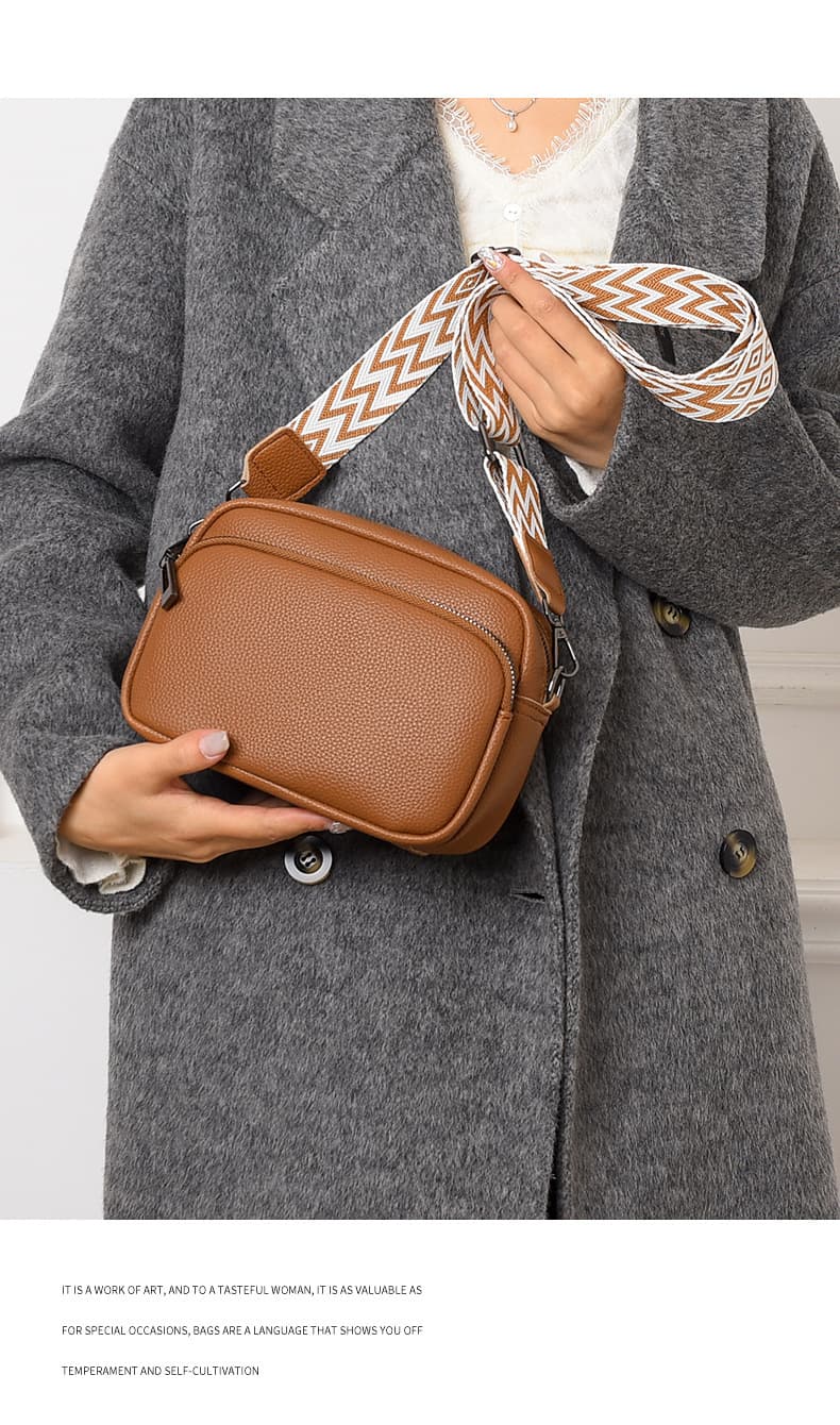 Crossbody-väskor för kvinnor, justerbar remväska i PU-läder Brun ...