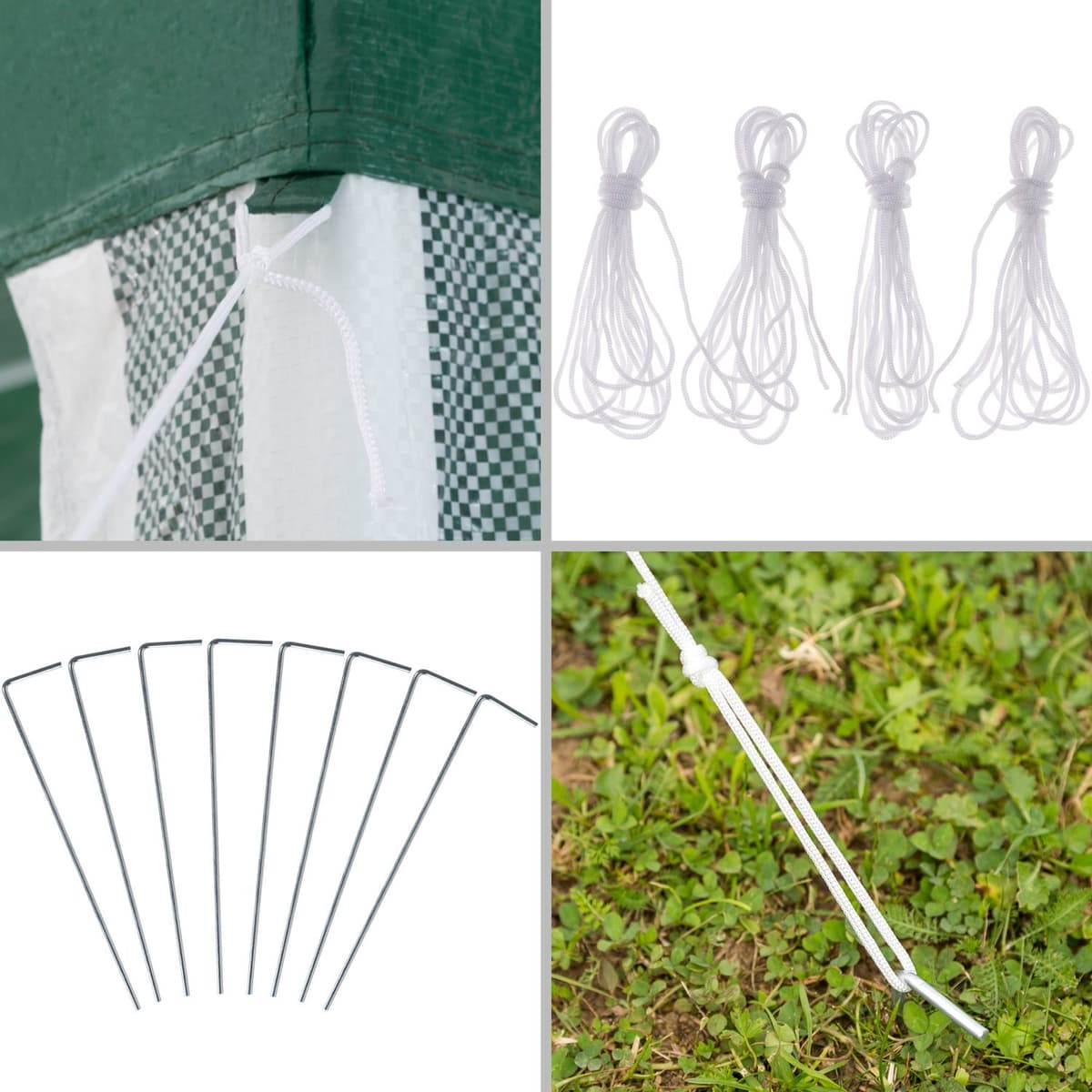 Hagepaviljong, partytelt 3x3 m - grønn - Elkjøp | Elkjøp