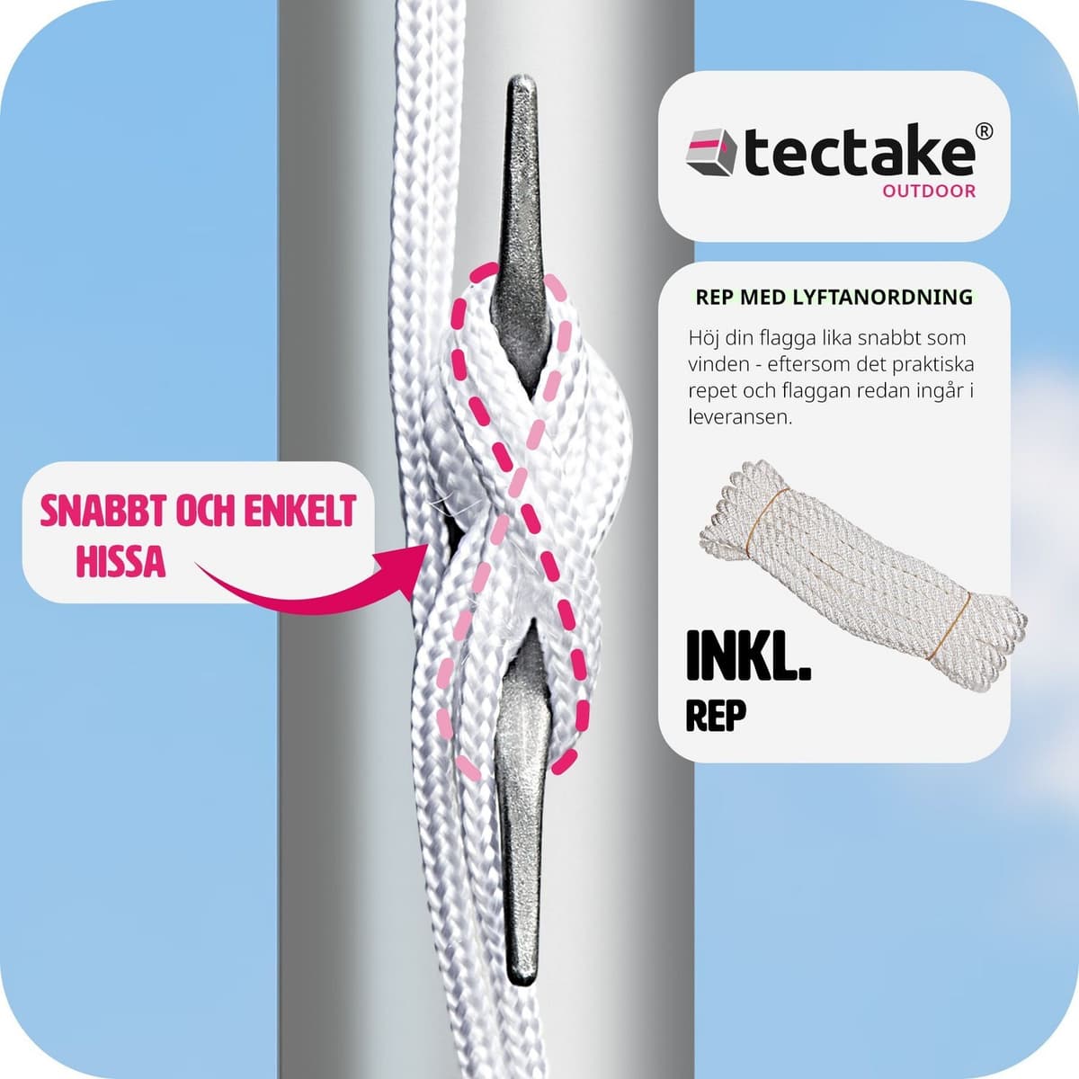 Aluminium flaggstang - Sverige - Elkjøp | Elkjøp