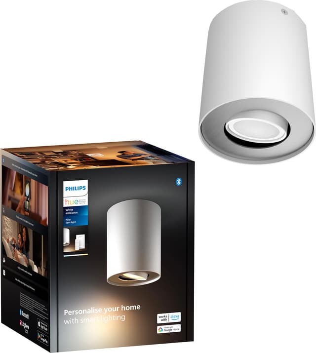 Philips Hue Pillar enkel spotlight 4.2W GU10 (vit) - Elgiganten