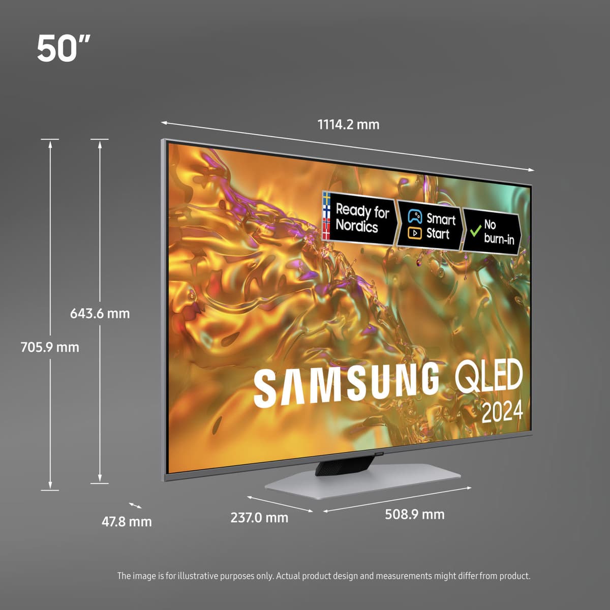 Samsung 50" Q80D 4K QLED Smart-TV (2024) - Elkjøp | Elkjøp