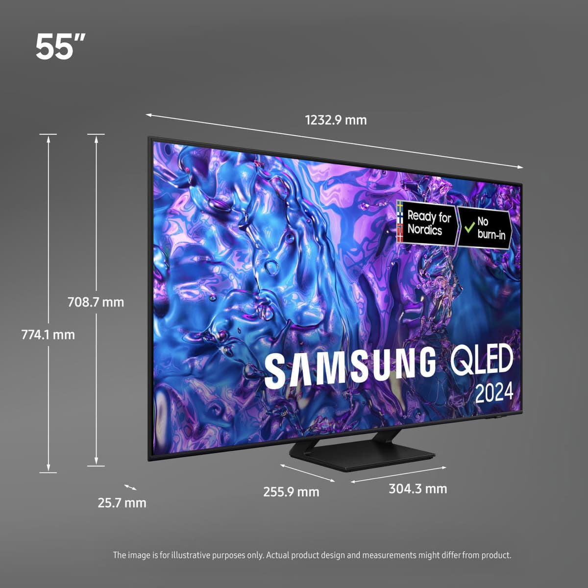 Samsung 55" Q70D 4K QLED Smart-TV (2024) - Elkjøp