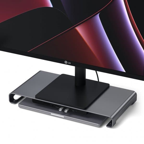 Satechi USB-C Monitor Stand Hub XL | Elgiganten | Elgiganten