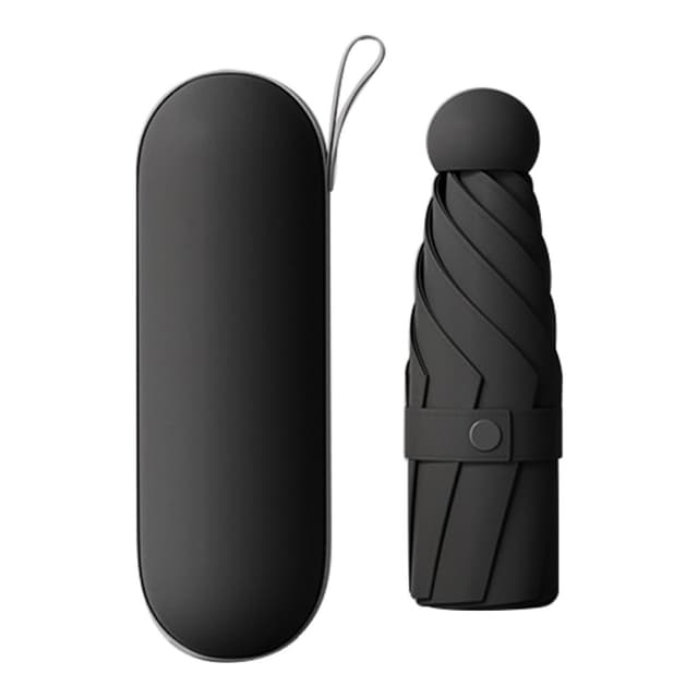 Vakaa sateenvarjo Anti-UV taitettava Kompakti kapselikotelolla ...