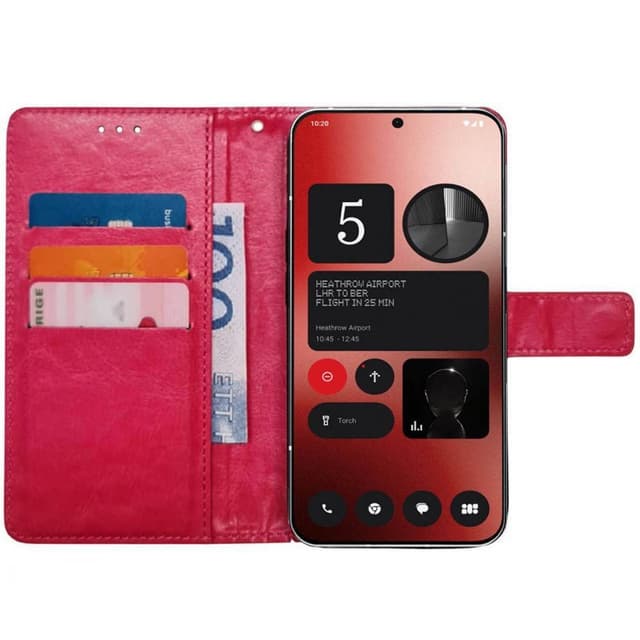 Wallet cover 3-kort Nothing Phone 2a - Lyserød | Elgiganten | Elgiganten