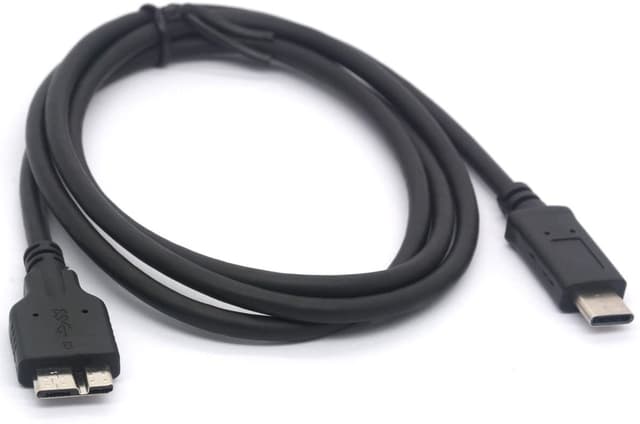 NÖRDIC USB C til USB Micro B-kabel 2m, 3.2 Gen 1 for ekstern harddisk ...