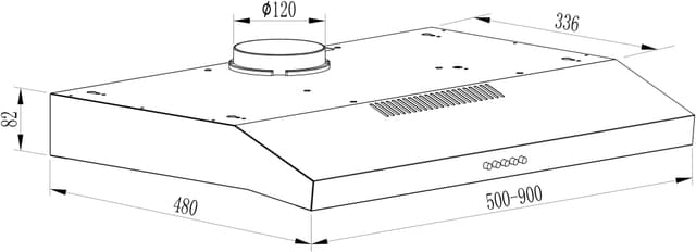 Ecotronic Underbyggd Köksfläkt EBU603B (svart 60cm) - Elgiganten