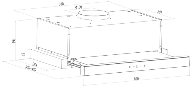 Ecotronic emhætte EPO605W | Elgiganten