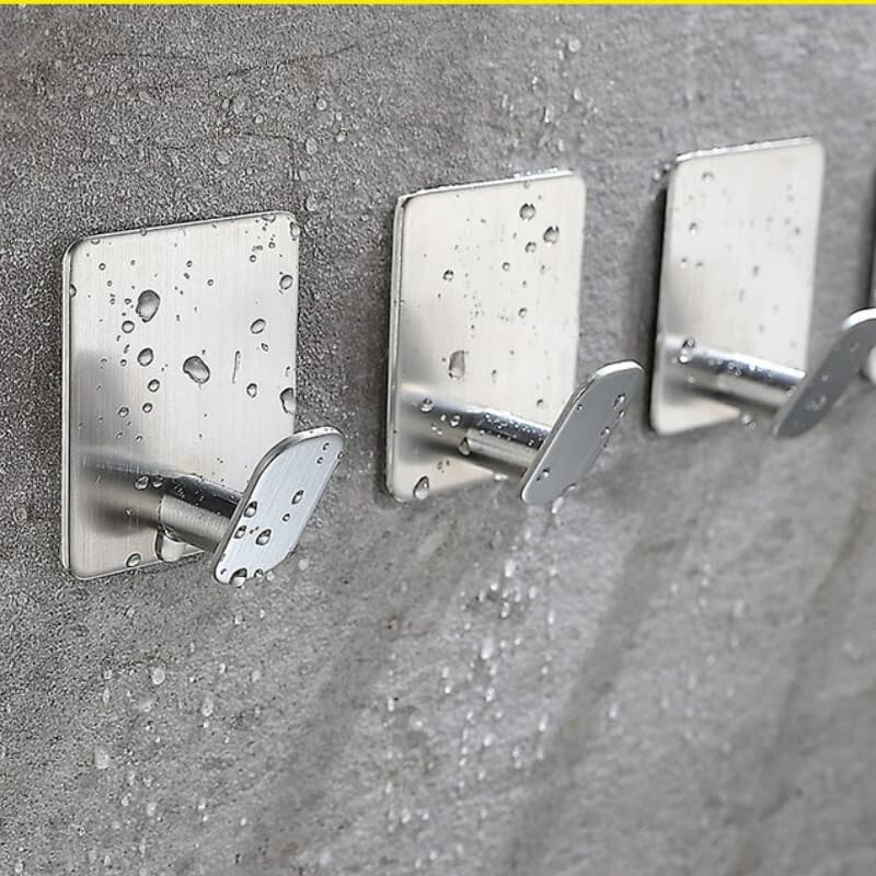 Veggmonterte rustfrie stålkroker - 4 stk Sølv - Elkjøp | Elkjøp