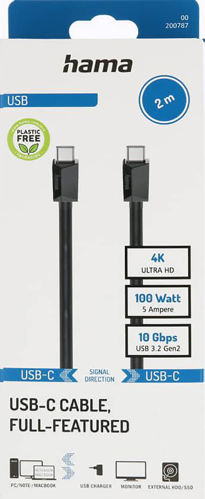 Hama USB-C 3.2 kabel (2 m) - Elkjøp | Elkjøp