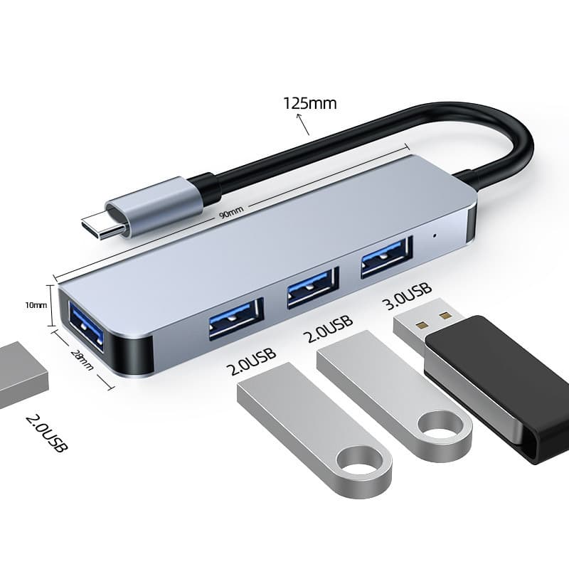 USB-hub - 1 USB 3.0-port og 3 USB 2.0-porter - Elkjøp | Elkjøp