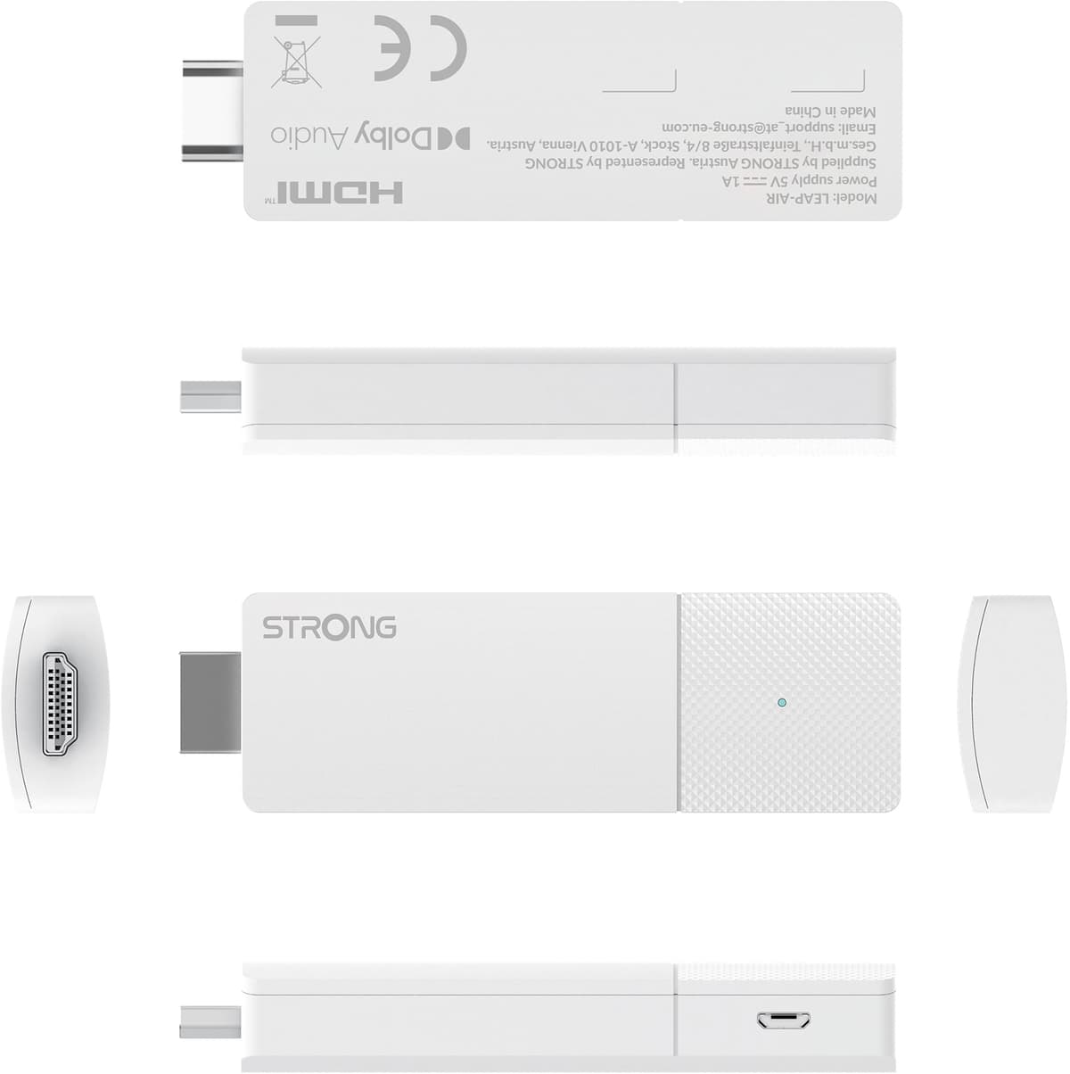 Strong Leap Air Google TV Stick 4K UHD-streamingenhet (vit) - Elgiganten