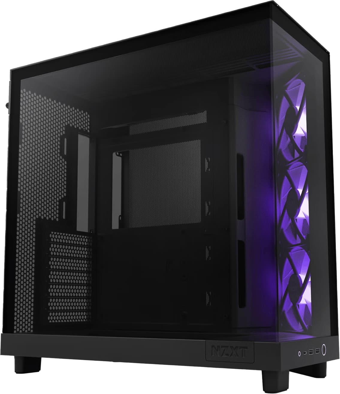 NZXT H6 Flow RGB 2024 PC chassi (svart) - Elgiganten - Elgiganten