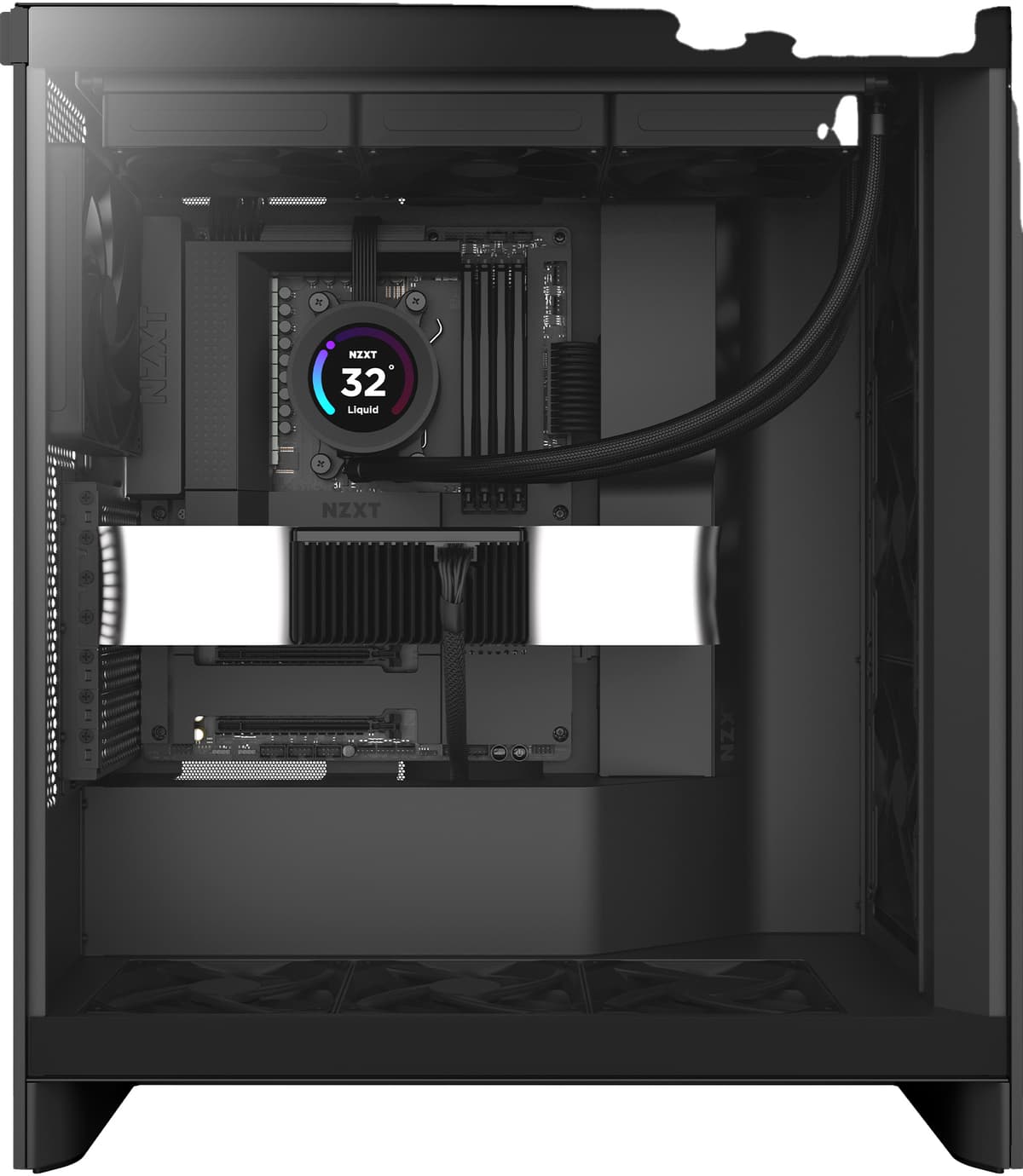 NZXT H7 Flow 2024 PC chassi (svart) - Elgiganten - Elgiganten