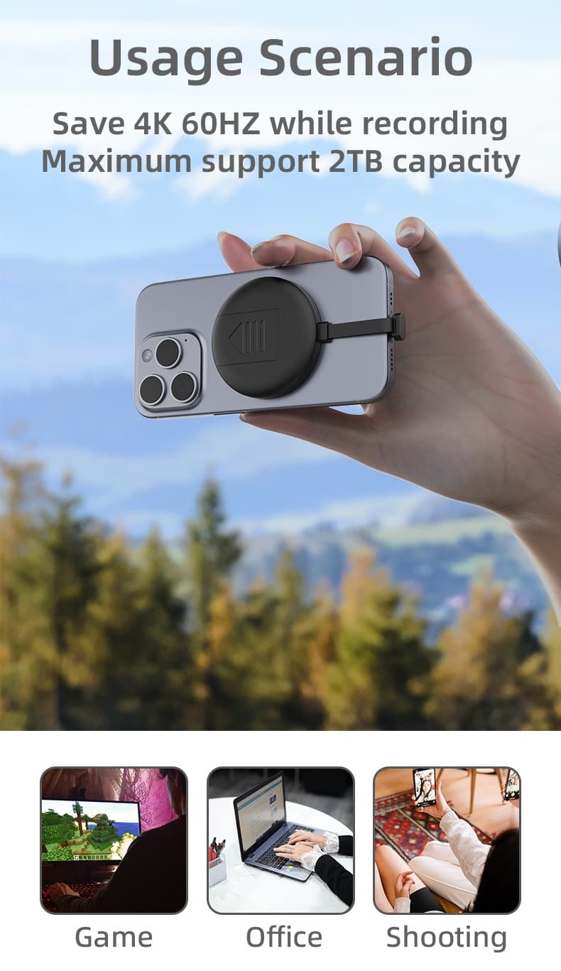 NÖRDIC magnetisk NVMe/SATA 2230 SSD eksternt kabinett USB-C 10 Gbps ...