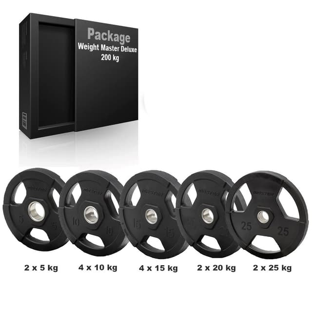 Master Fitness Viktpaket Master Deluxe 200 kg - Elgiganten