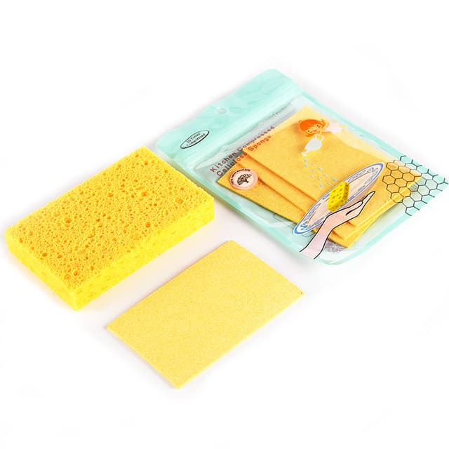 5-pakke oppvask svamp til kjøkkenet - Gul - Elkjøp | Elkjøp