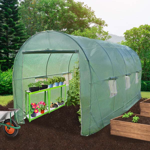Polytunnel 25mm 6m x 3m med rack - Elgiganten - Elgiganten