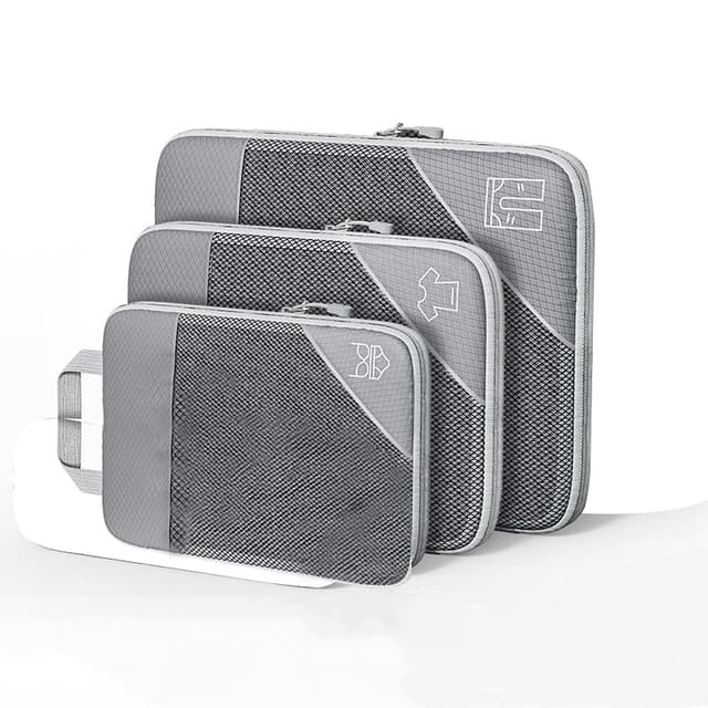 Reiseveske med kompresjonskube for organisering - 3 deler Grå - Elkjøp ...