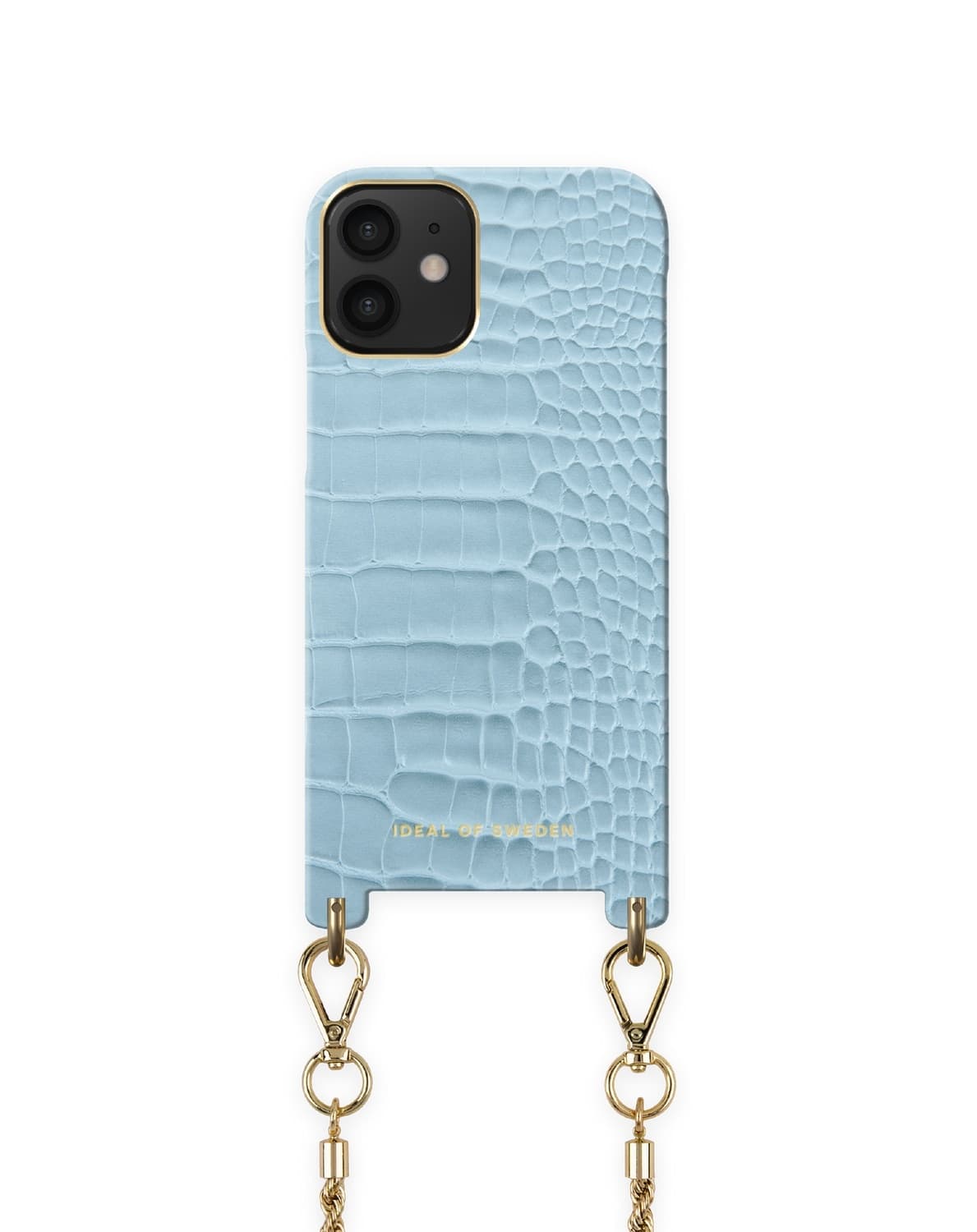 Atelier Necklace iPhone 12 MINI Sky Blue Croco - Elkjøp