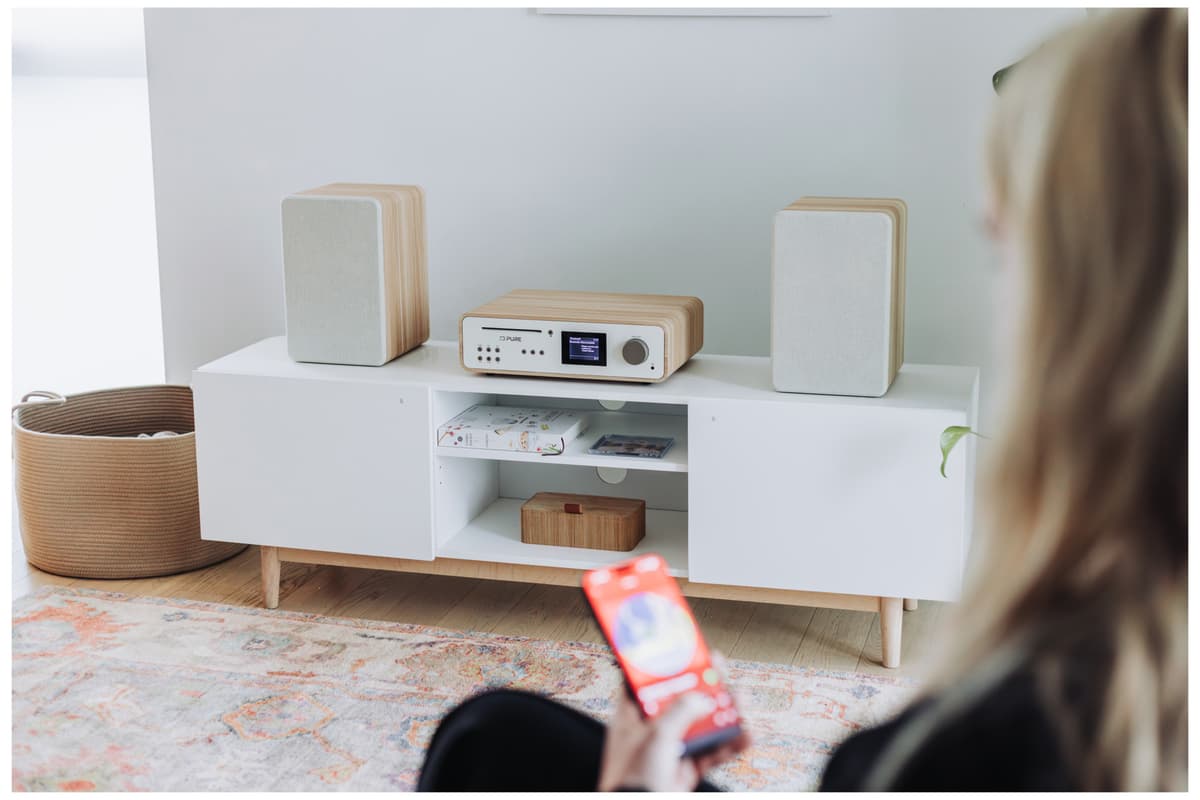Pure Classic Stereo micro Hi-Fi system (bomull) - Elkjøp