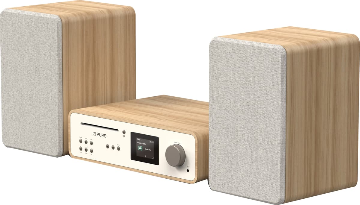 Pure Classic Stereo micro Hi-Fi-system (bomull) - Elgiganten
