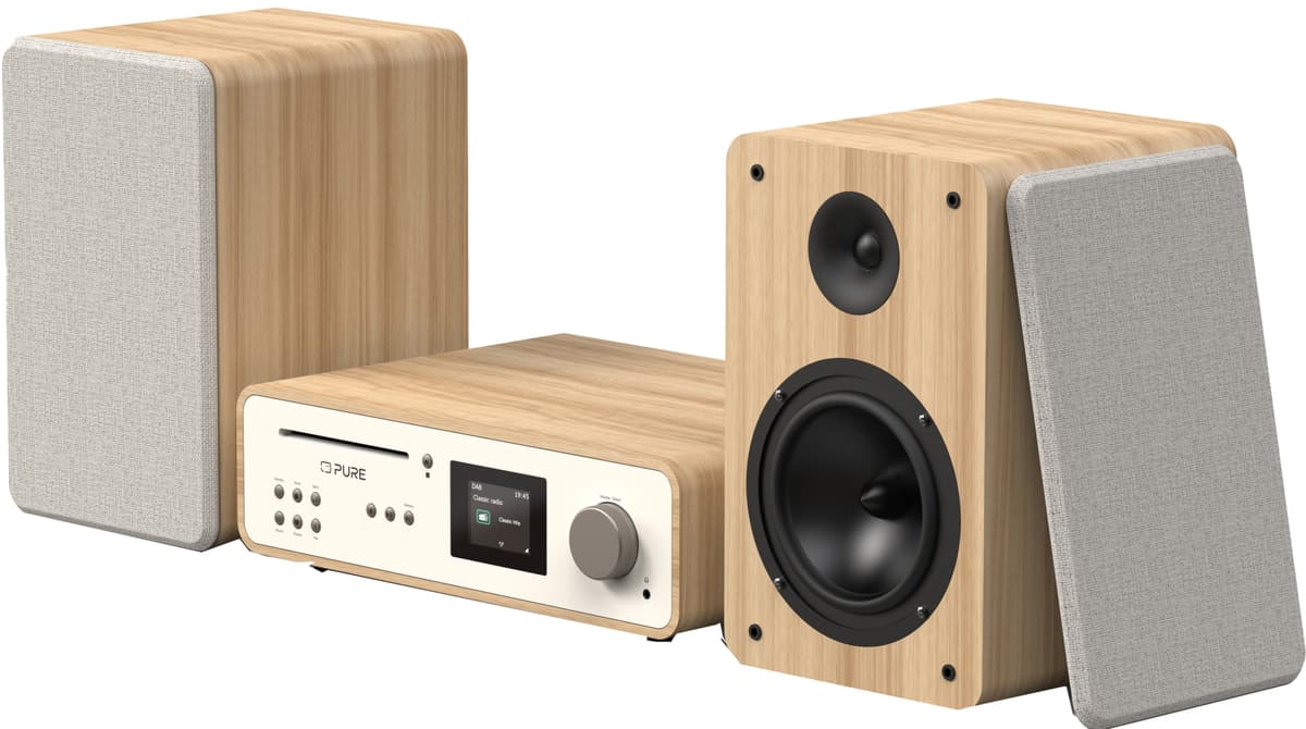 Pure Classic Stereo micro Hi-Fi-system (bomull) - Elgiganten