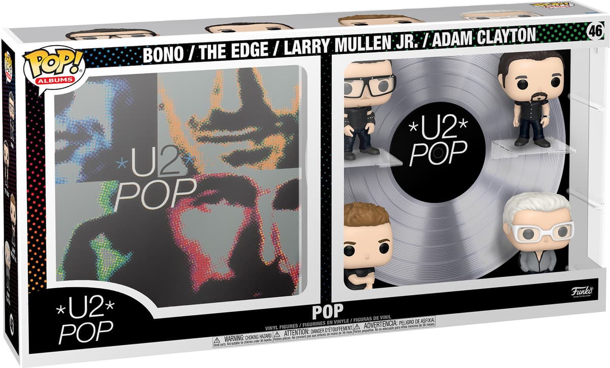 Funko U2 figuuri (Bono, The Edge, Larry Mullen JR, Adam Clayton ...