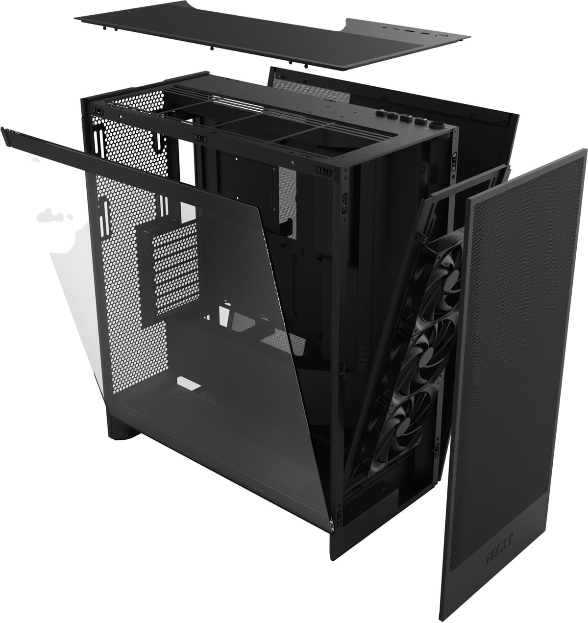 NZXT H7 Flow 2024 PC-kotelo (musta) - Gigantti verkkokauppa