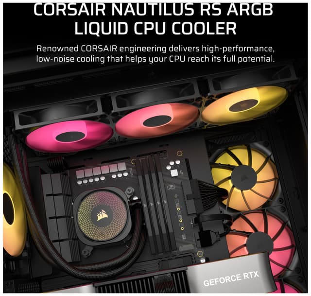 Corsair Nautilus 360 mm RS ARGB CPU vattenkylare (svart) - Elgiganten