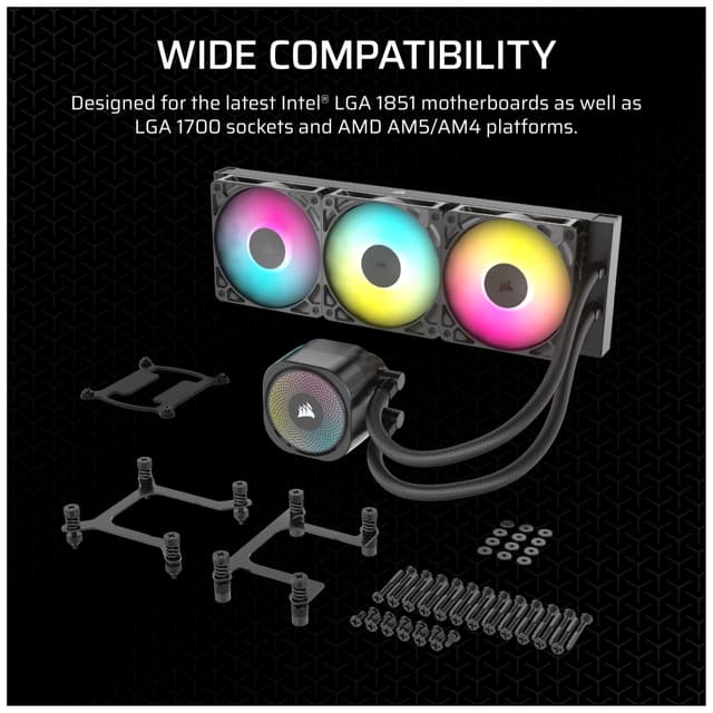 Corsair Nautilus 360 mm RS ARGB CPU vattenkylare (svart) - Elgiganten