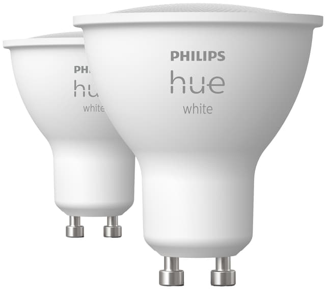 Philips Hue LED-pære GU10 4,2W (2-pak) | Elgiganten | Elgiganten