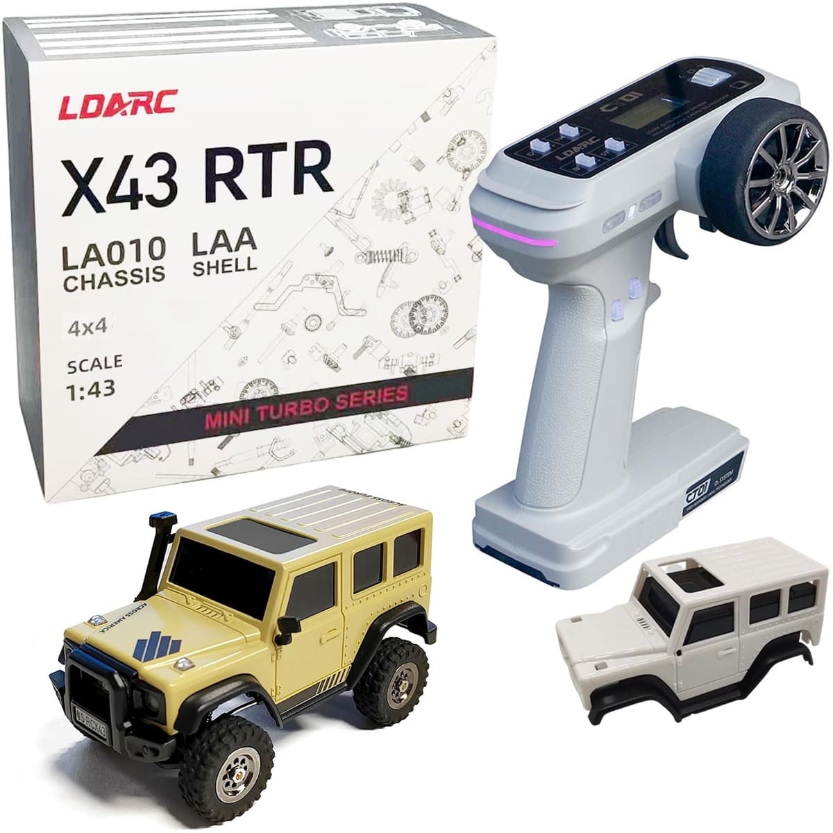 Mini Crawler 4WD 1/43 Desert Yellow - RTR - Elkjøp