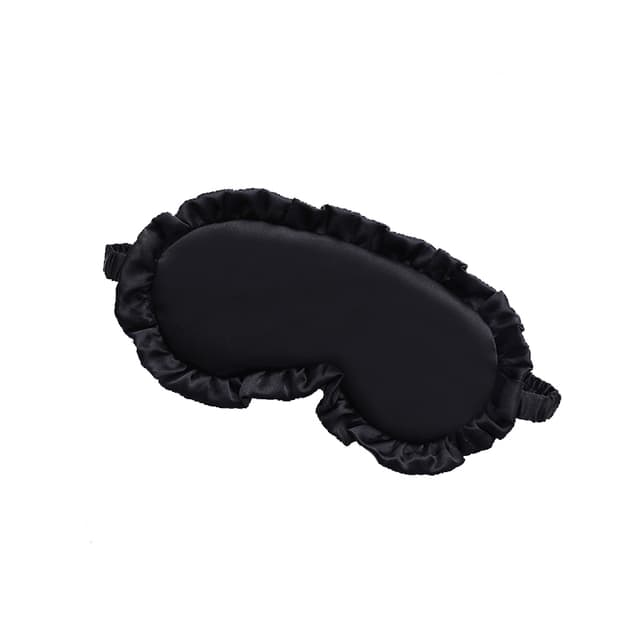 Ruffle Lace Sleeping Eye Mask Pustende Lett Blackout Sort - Elkjøp