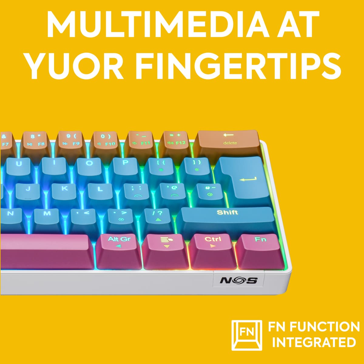 NOS C-450 Mini PRO RGB gamingtastatur (jolly roger) - Elkjøp | Elkjøp