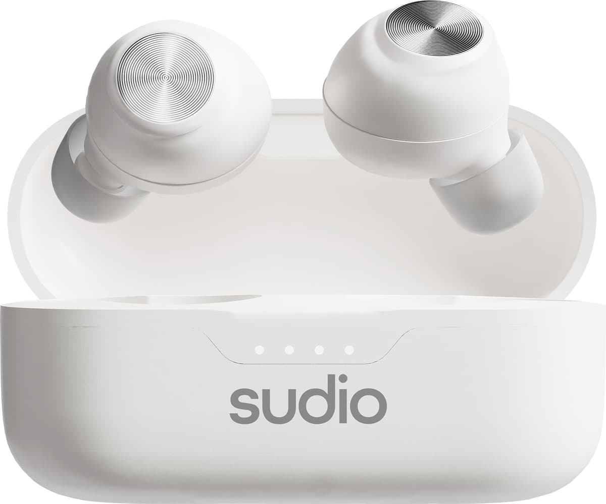 Sudio T3 True Wireless in ear-öronsnäckor (vita) - Elgiganten