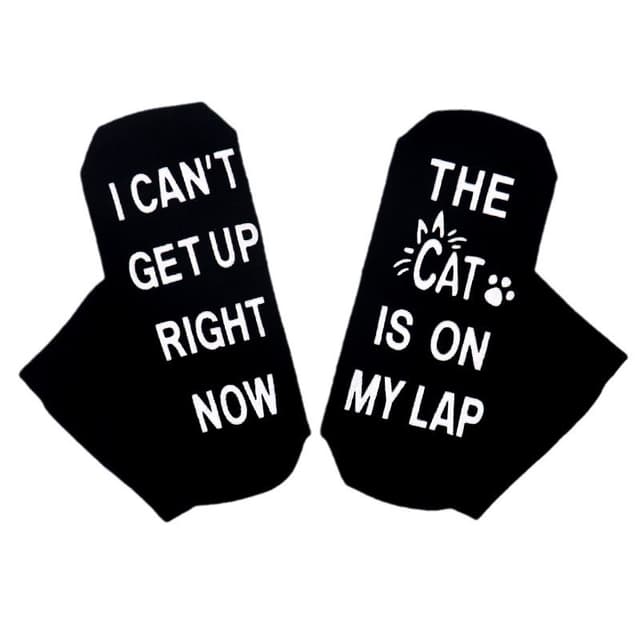 Roliga Sockor i Bomull med Bokstavstryck Cat Print strumpor ...