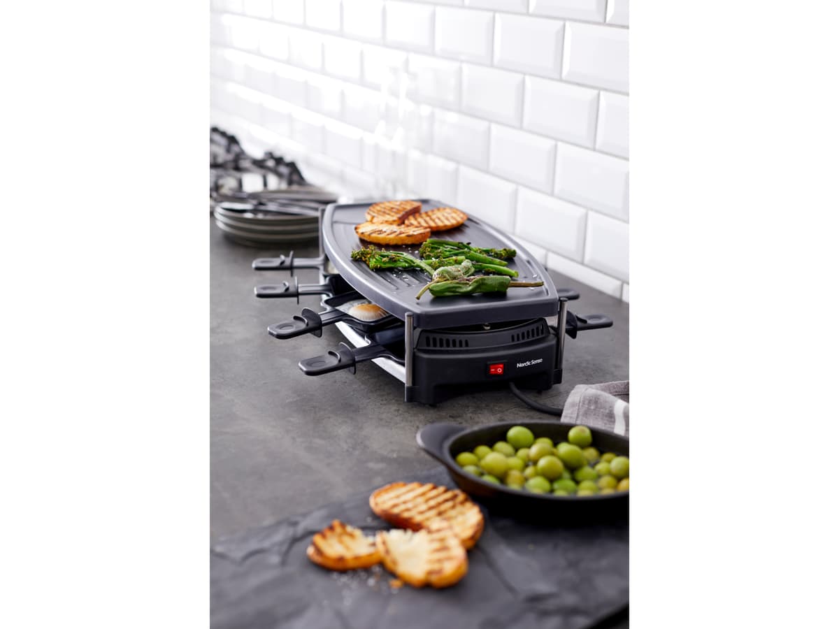 Nordic Sense Raclette 8 pers. 1000 watt Svart - Elkjøp | Elkjøp