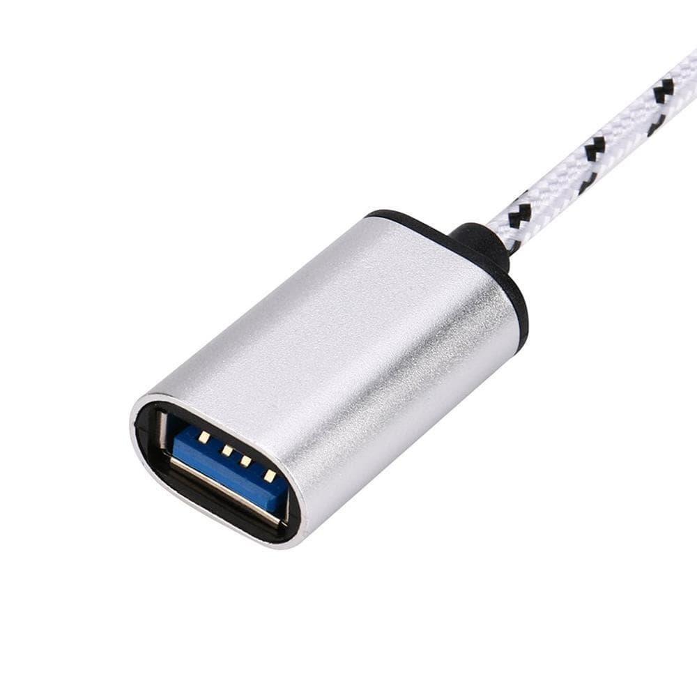 NÖRDIC USB-A OTG til USBC 3.1 Gene 1 Adapter Aluminium 15cm Sølv - Elkjøp