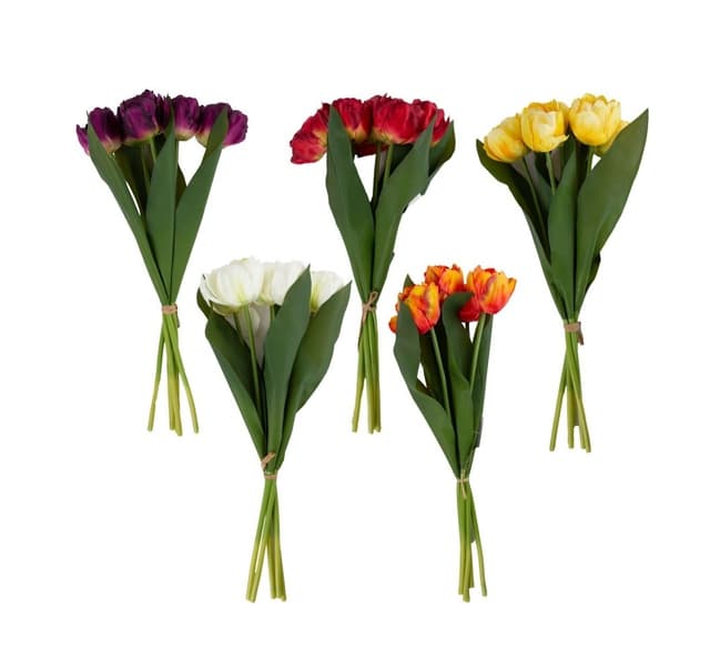 Tekokukka FLOWERLY 5kpl/setti, tulppaanit extra, sekoitus - Gigantti