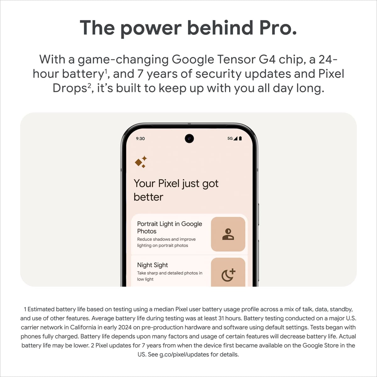 Google Pixel 9 Pro XL 5G smartphone 16/256GB (hasselnöt) - Elgiganten