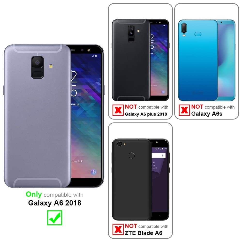 Samsung Galaxy A6 2018 Deksel med Halskjede (blå) - Elkjøp