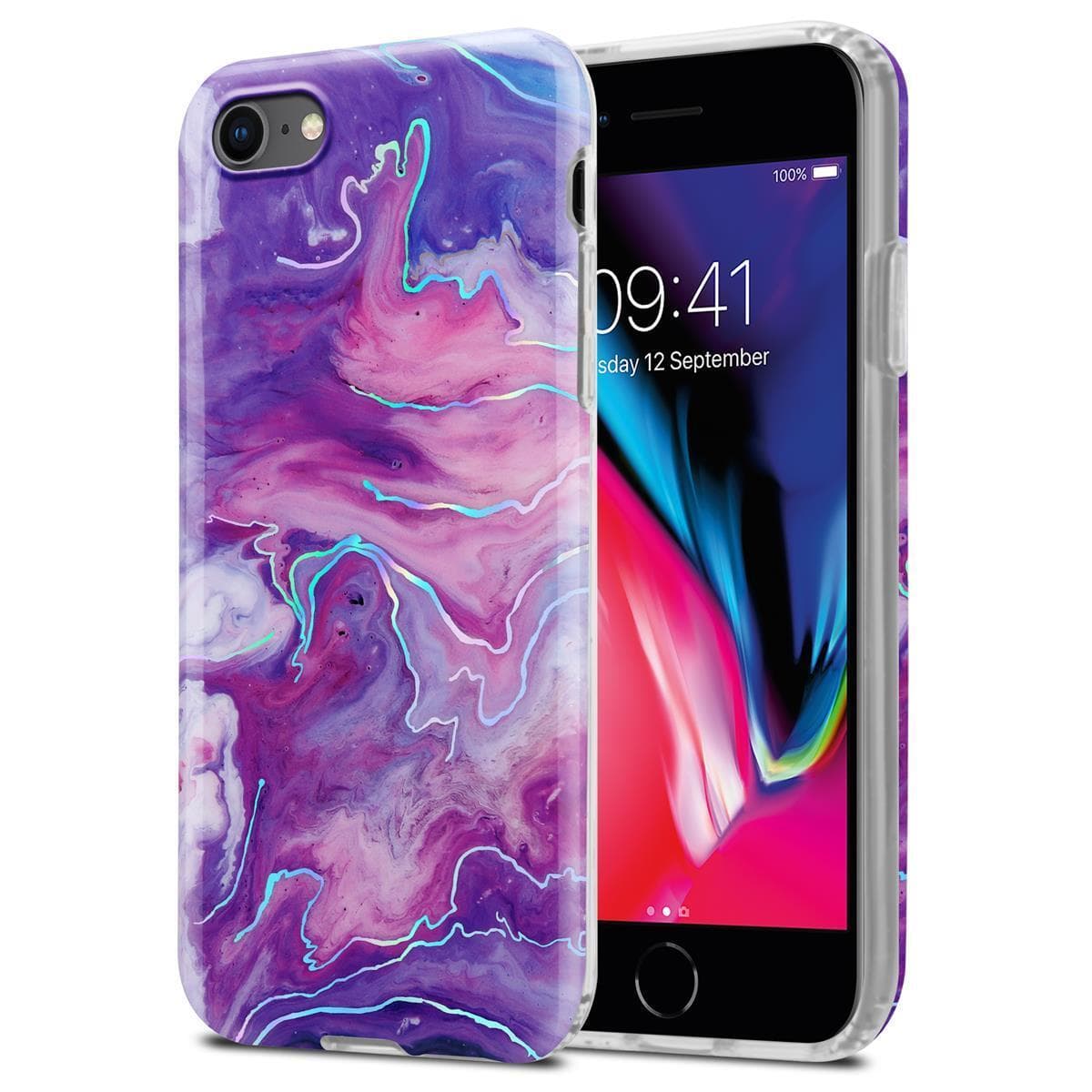 iPhone 7 / 7S / 8 / SE 2020 lommebokdeksel etui (lilla) - Elkjøp