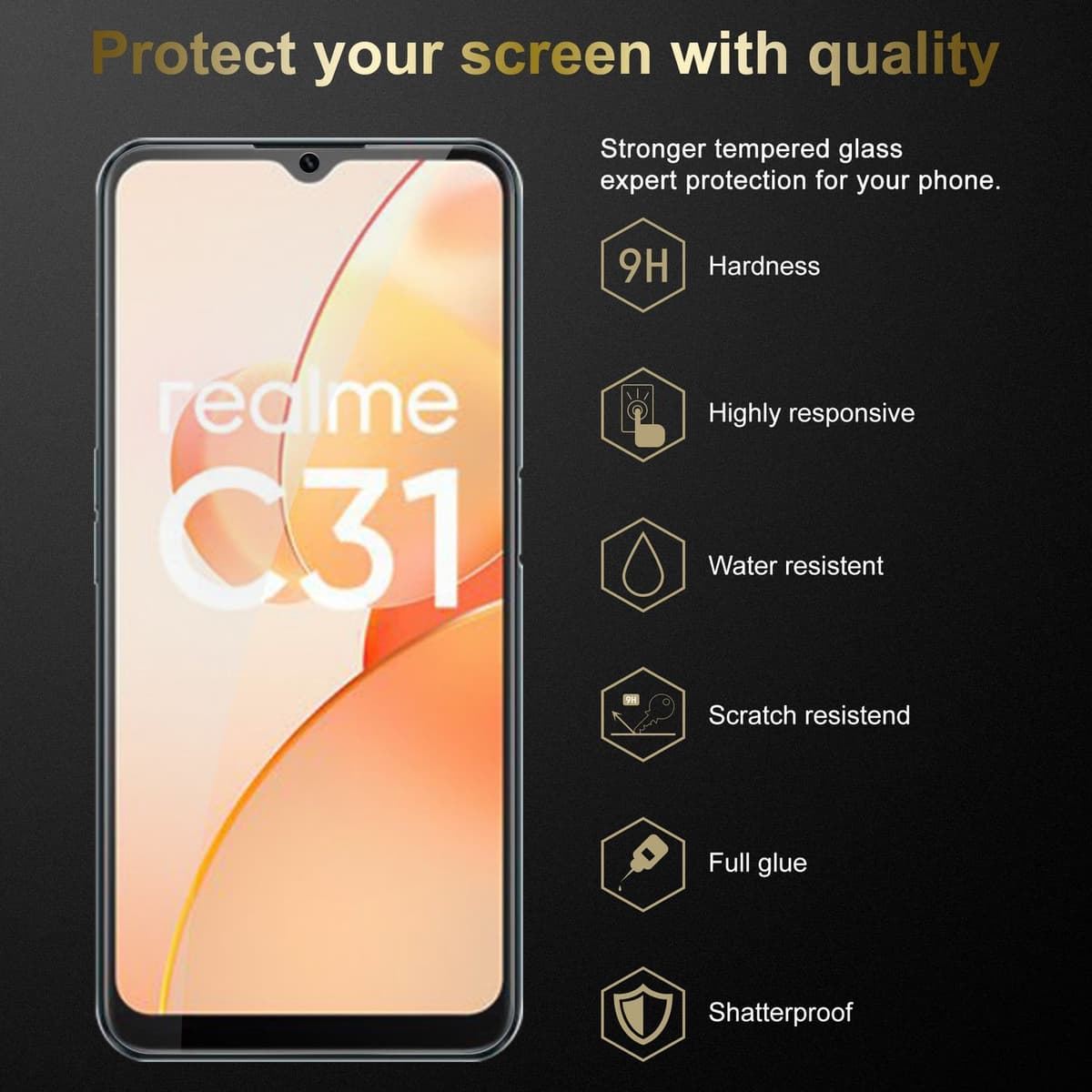 Realme C31 3x Skärmskydd Skyddsglas Skyddsfilm - Elgiganten