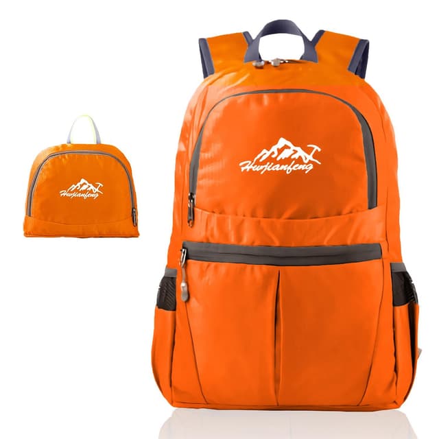 Sammenleggbar ryggsekk 36L unisex vanntett (oransje) - Elkjøp