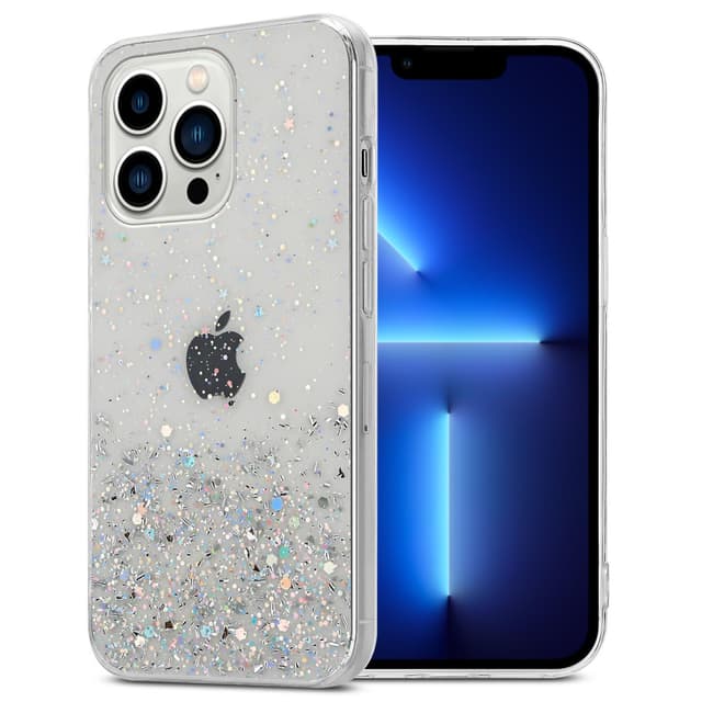iPhone 13 PRO MAX Silikondeksel Glitter (gjennomsiktig) - Elkjøp